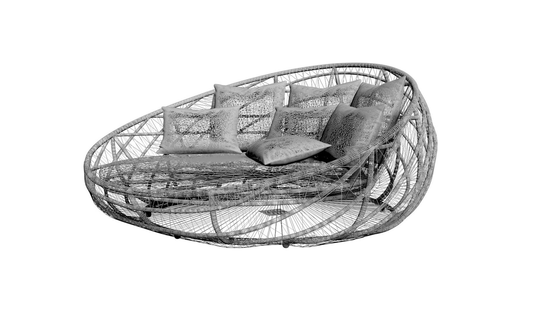 Canasta Outdoor Sofa 3D model - TurboSquid 1770193