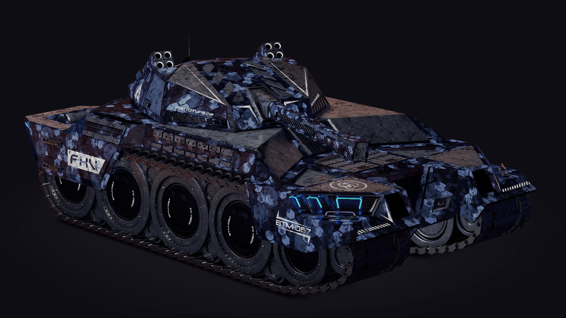 scifi tank c4d