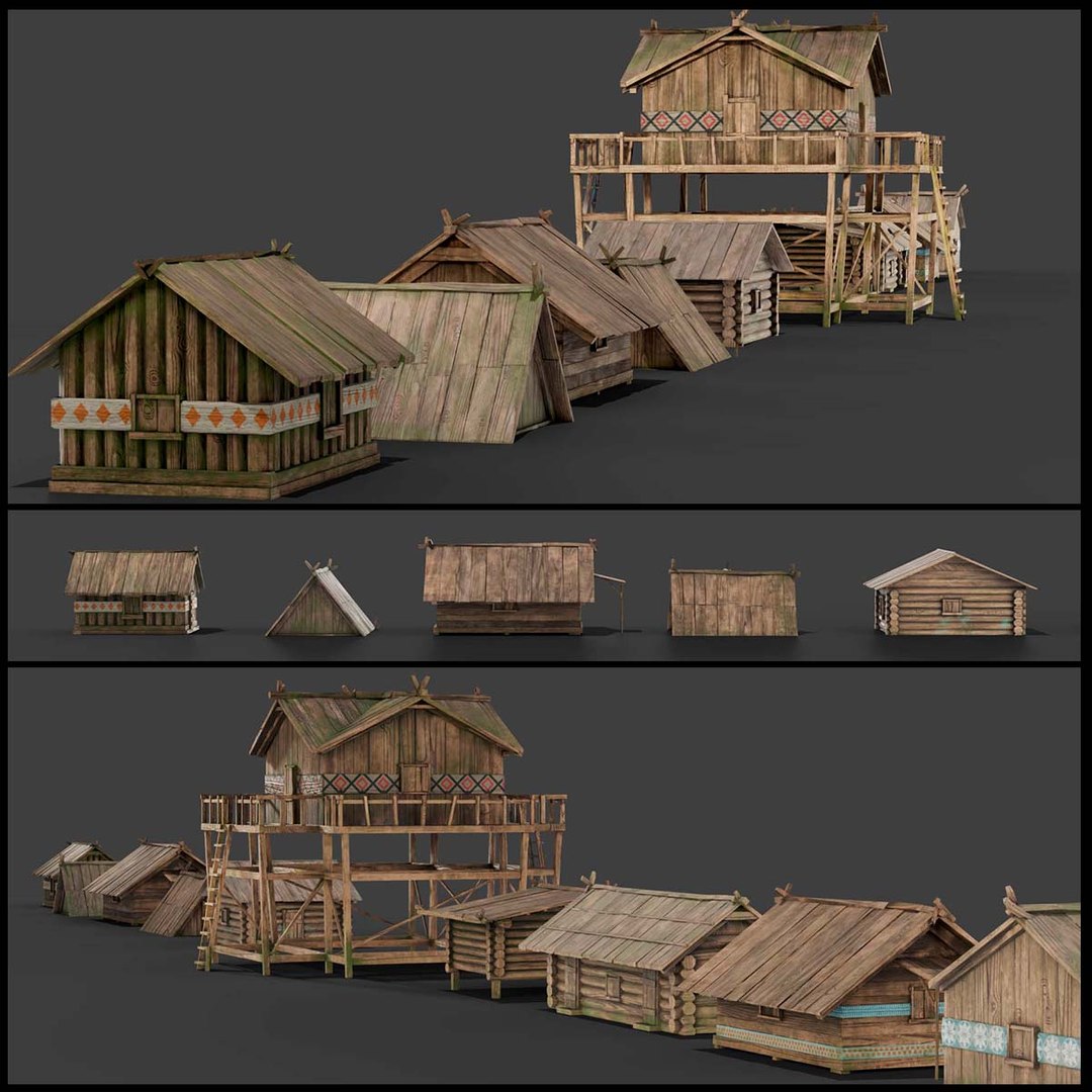 Hut Model Collection 3D Model - TurboSquid 2268772