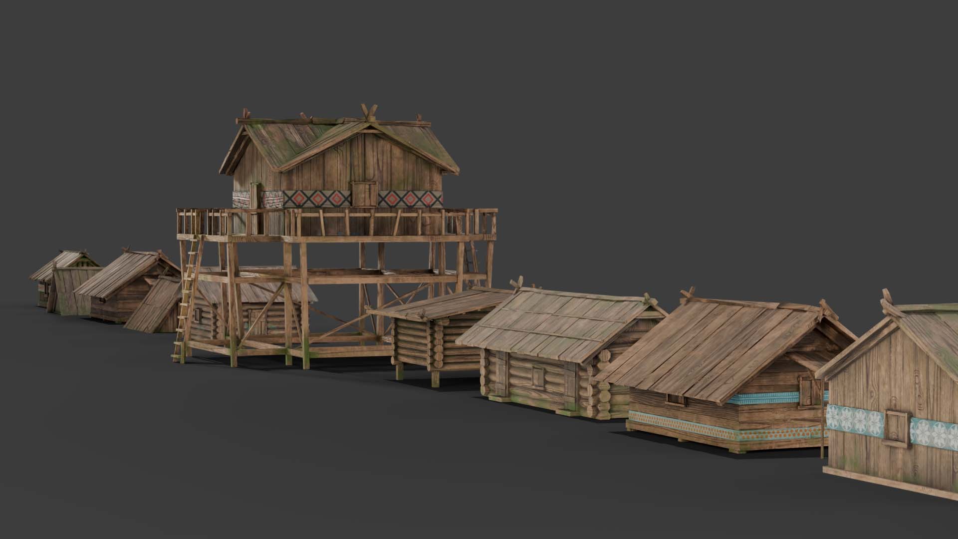 Hut Model Collection 3D Model - TurboSquid 2268772