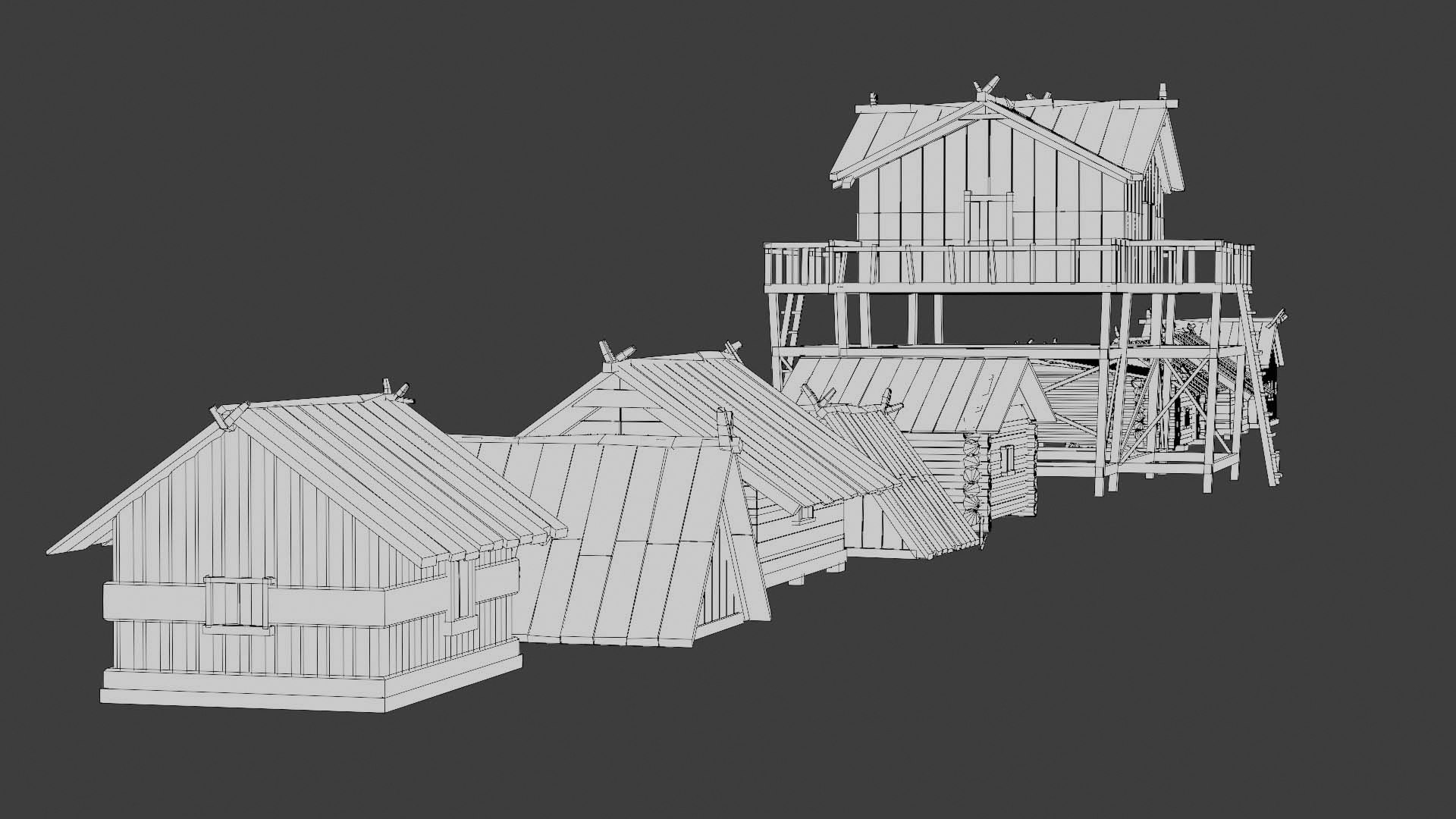 Hut Model Collection 3D Model - TurboSquid 2268772