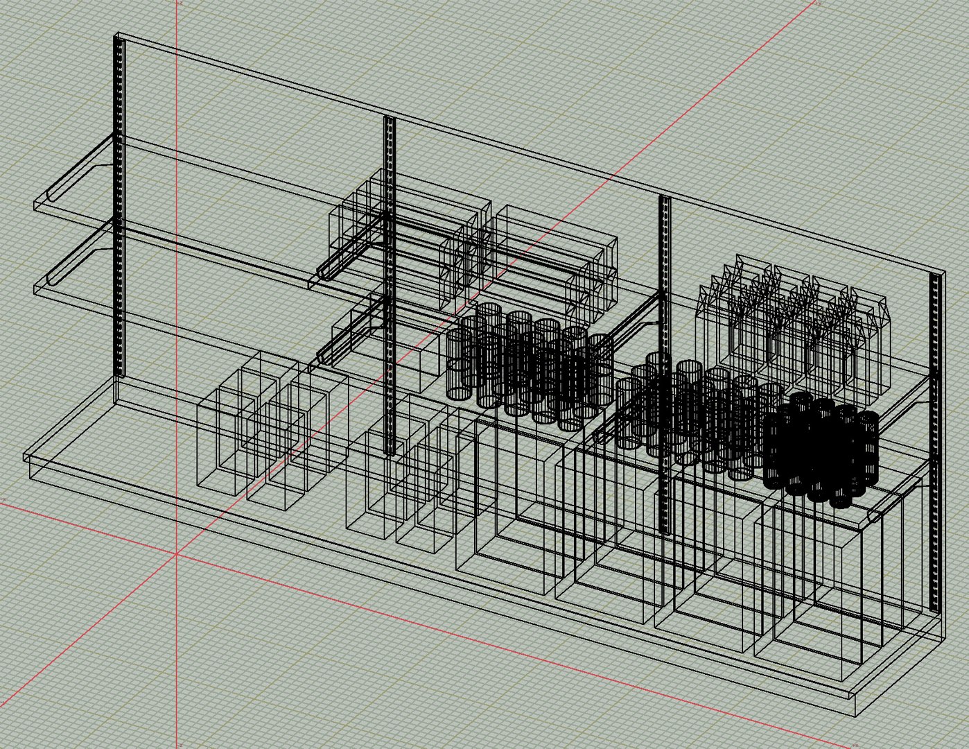 C-store Shelf Product 3d Model