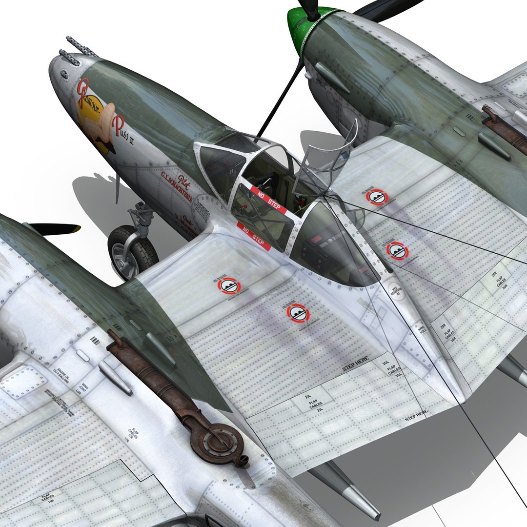 3d Model Lockheed Lightning - Glamour