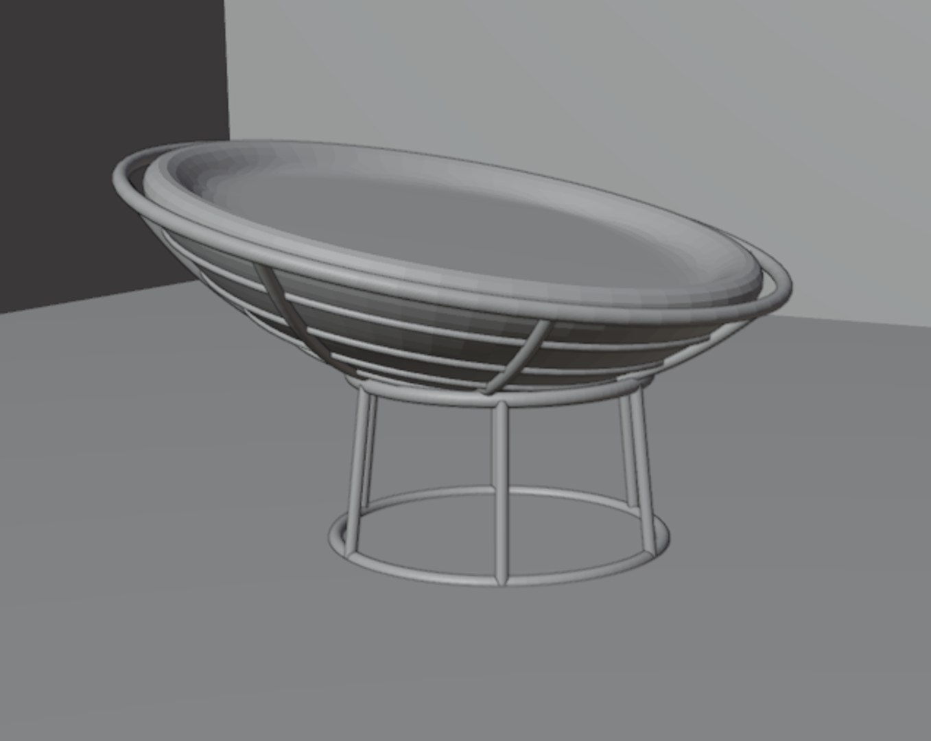 Free 3D Elliptical Mesh Lounge Chair - TurboSquid 2336727