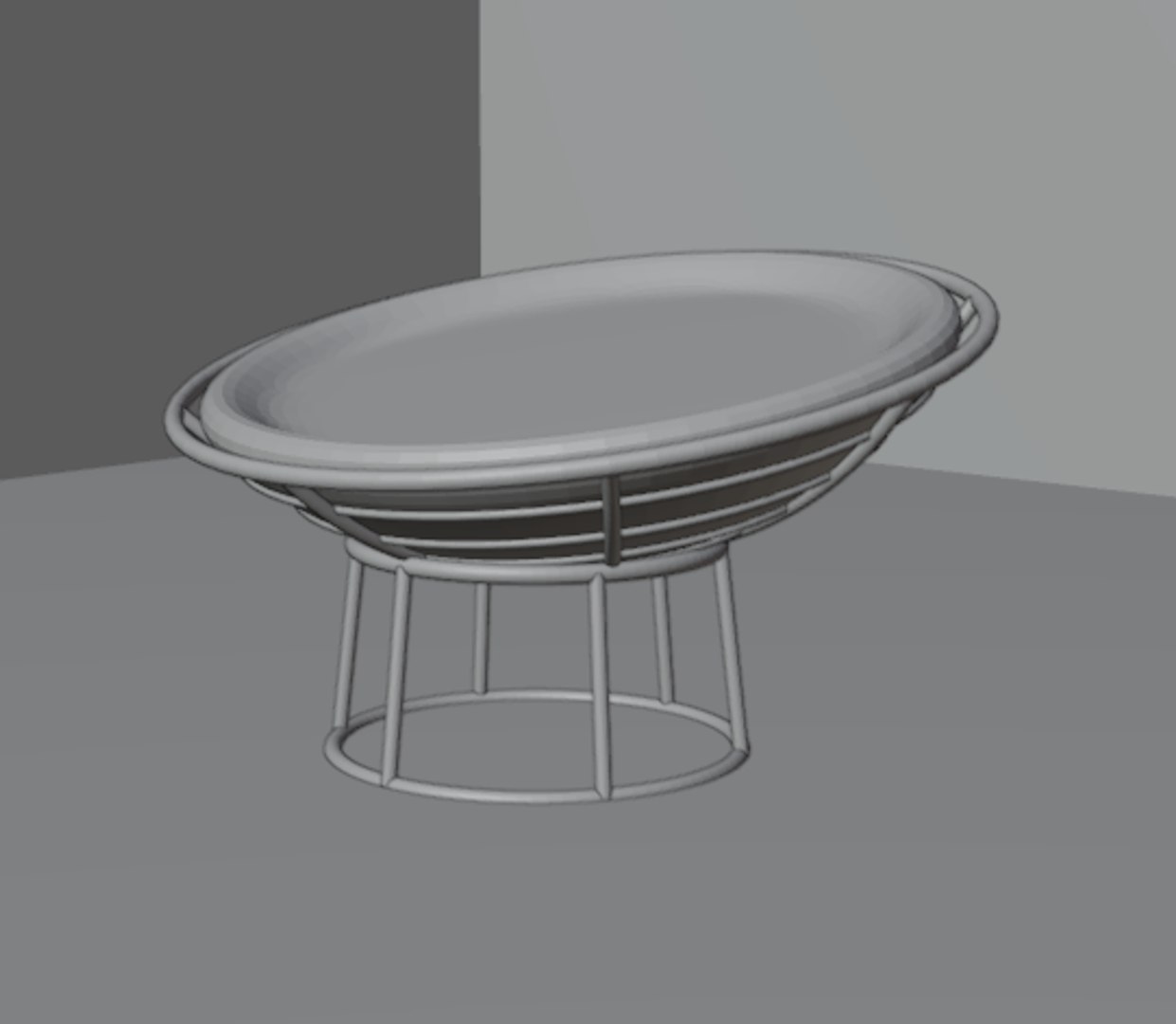 Free 3D Elliptical Mesh Lounge Chair - TurboSquid 2336727