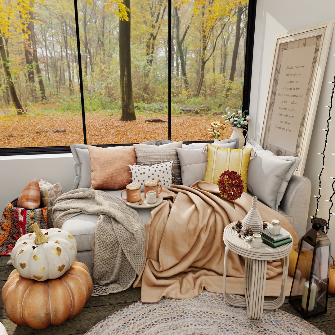 3D Model Cozy Nook 4 Blender Scene - TurboSquid 2296859