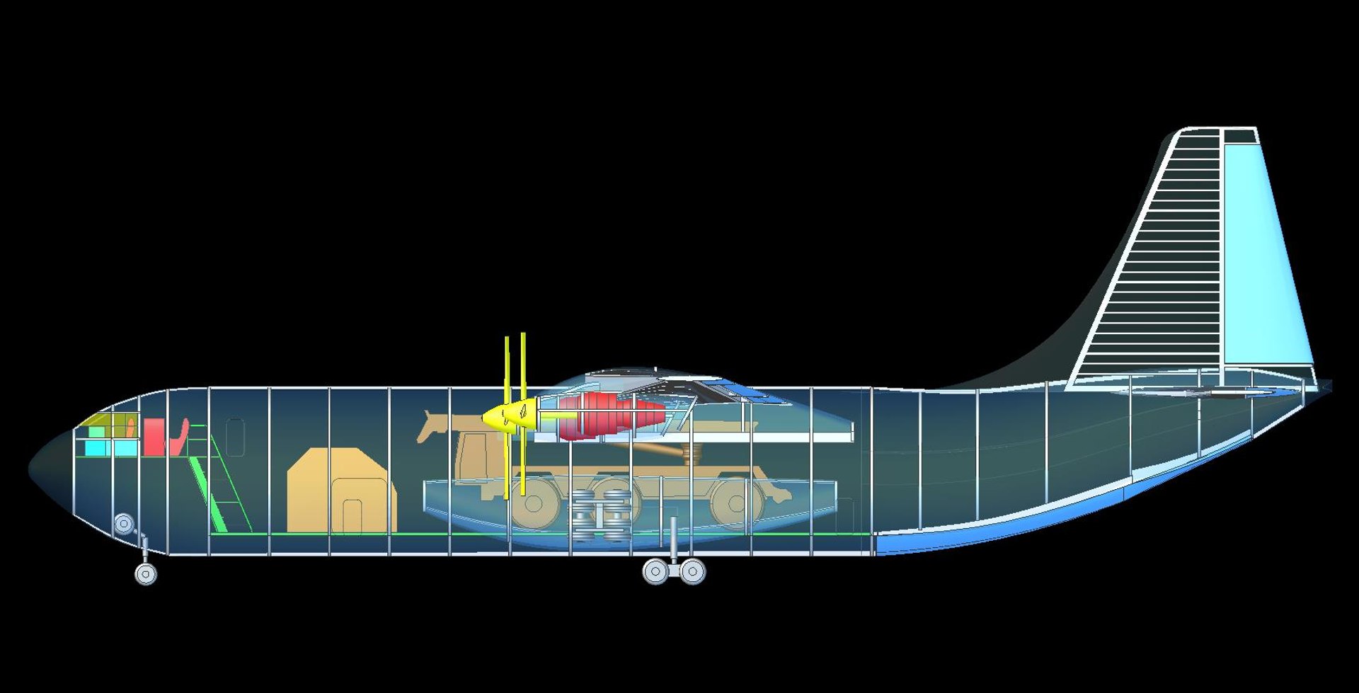 Shorts belfast aircraft solid 3D model - TurboSquid 1394632
