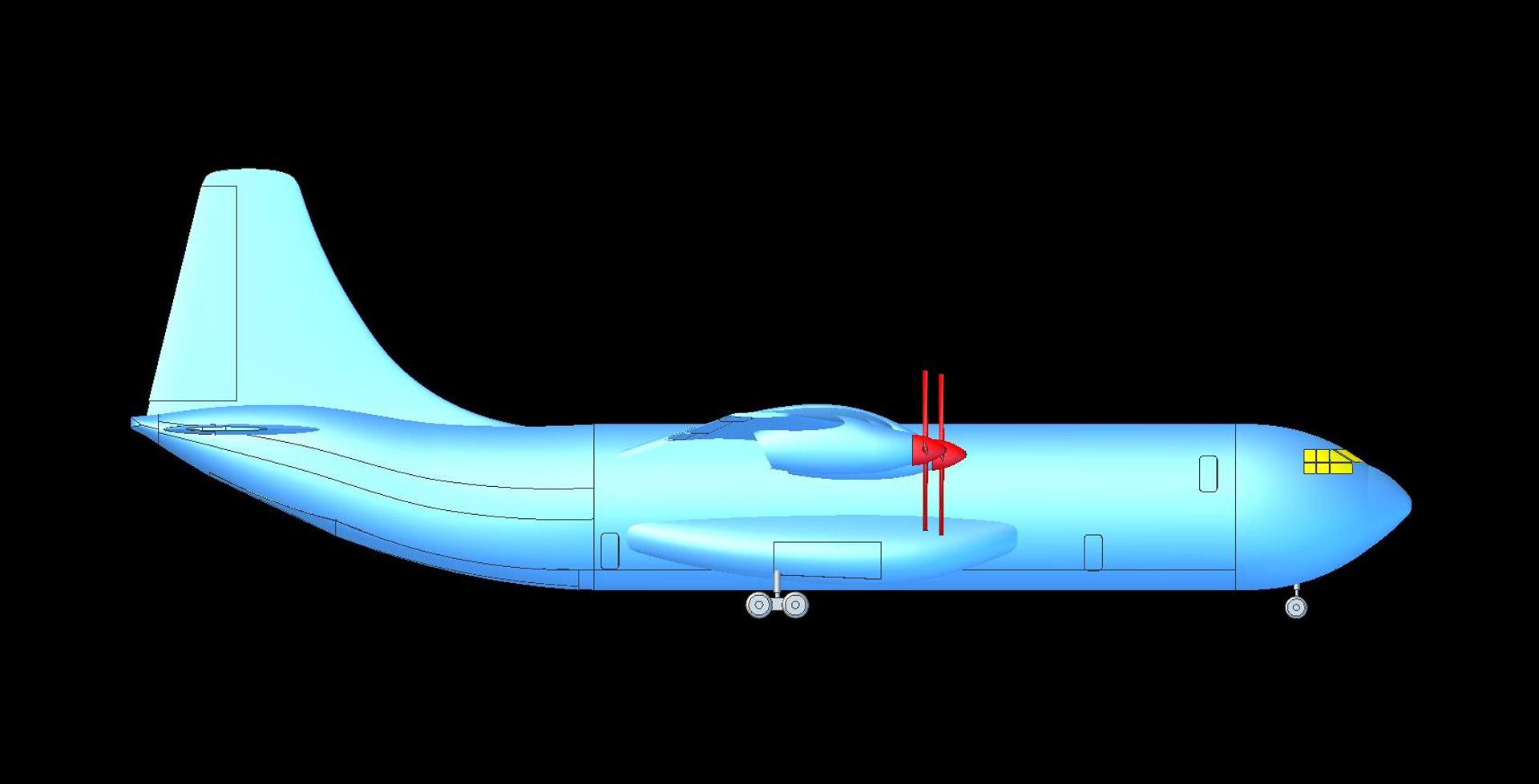 Shorts Belfast Aircraft Solid 3D Model - TurboSquid 1394632