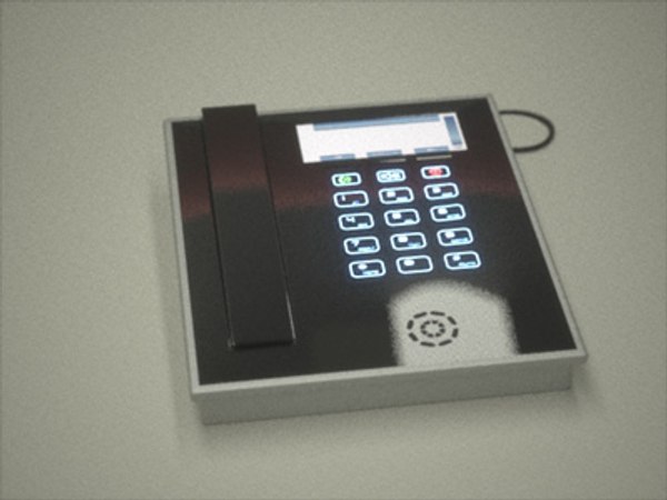 3d beautiful modern desktop telephone