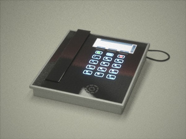 3d beautiful modern desktop telephone