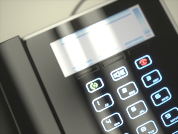 3d beautiful modern desktop telephone