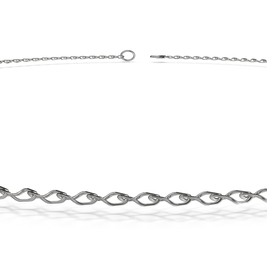 white gold chain rigged 3d ma