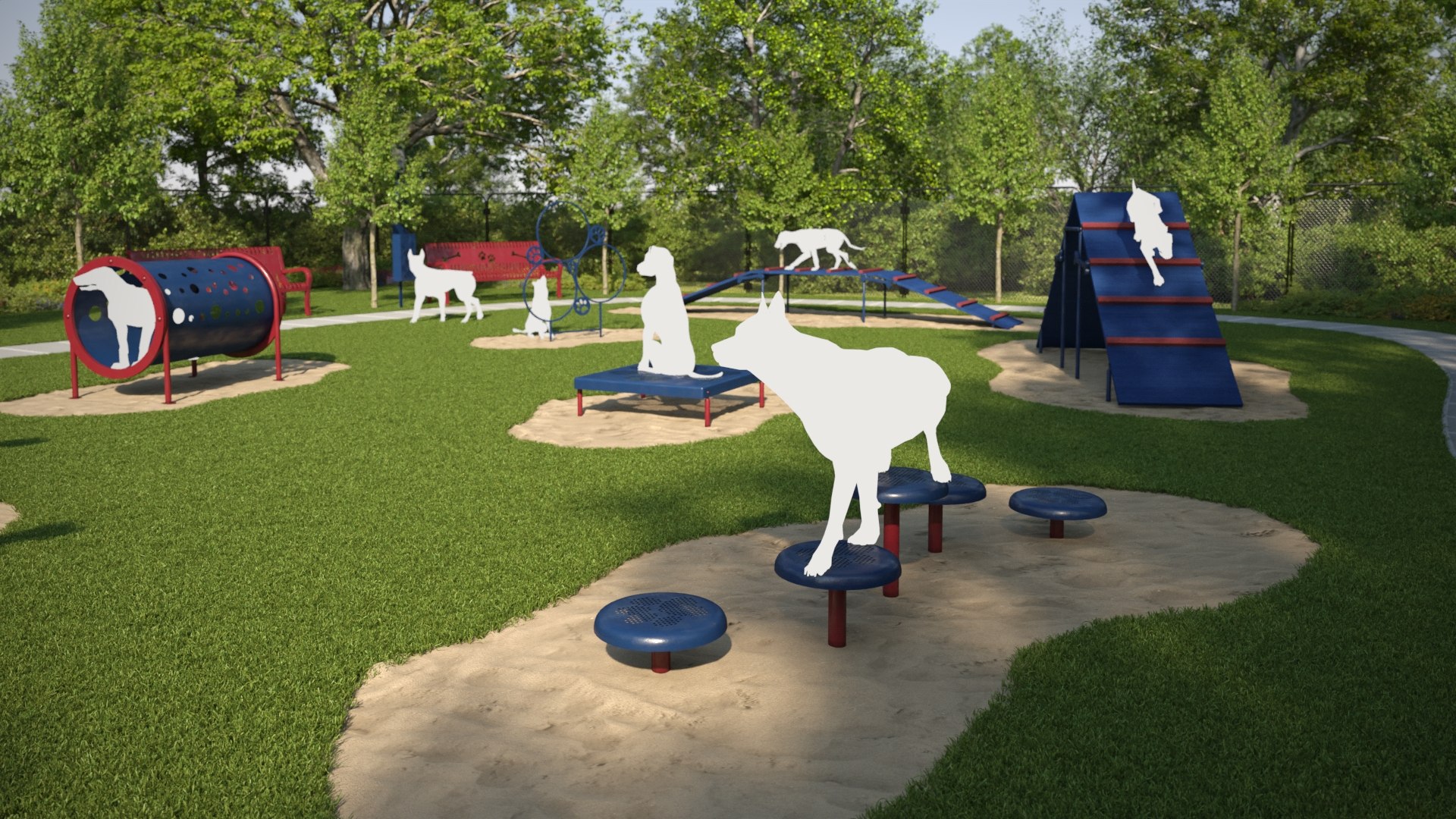 3D Dogs Playground - TurboSquid 2146416