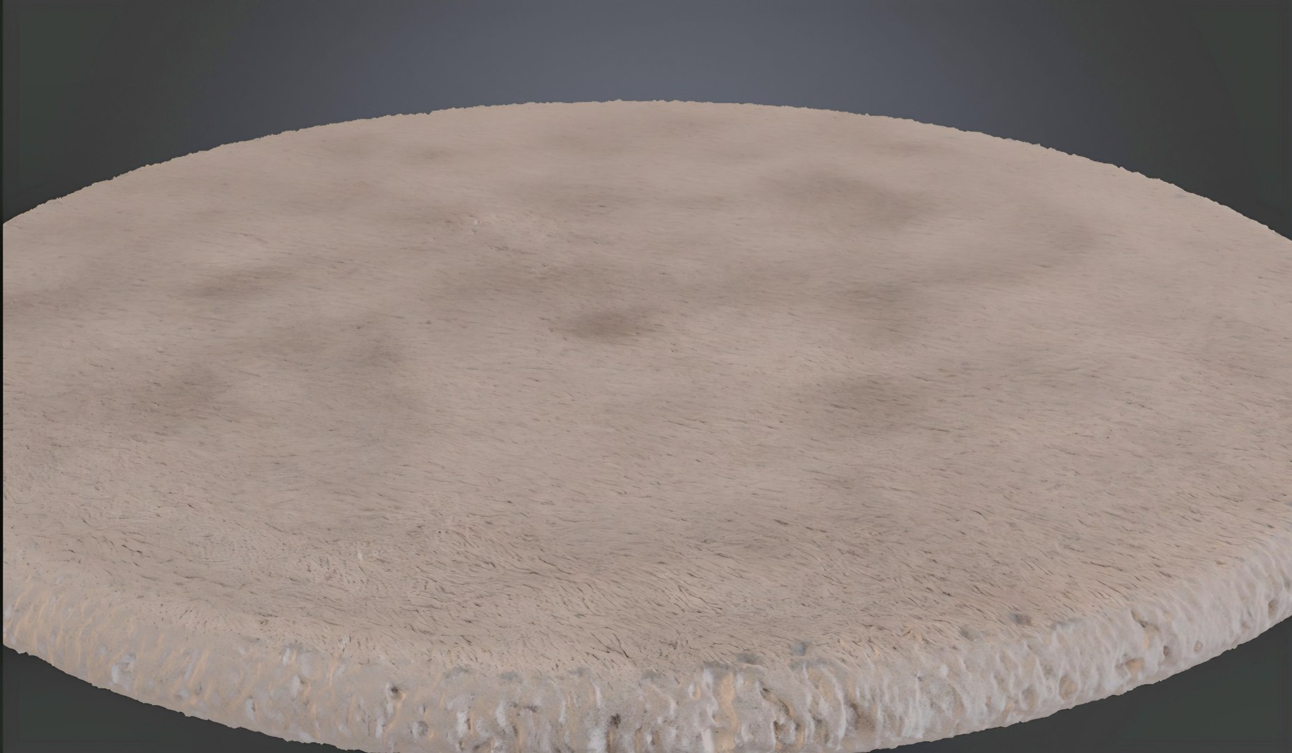3D Model High Poly Beige Round Shag Rug - TurboSquid 2566976