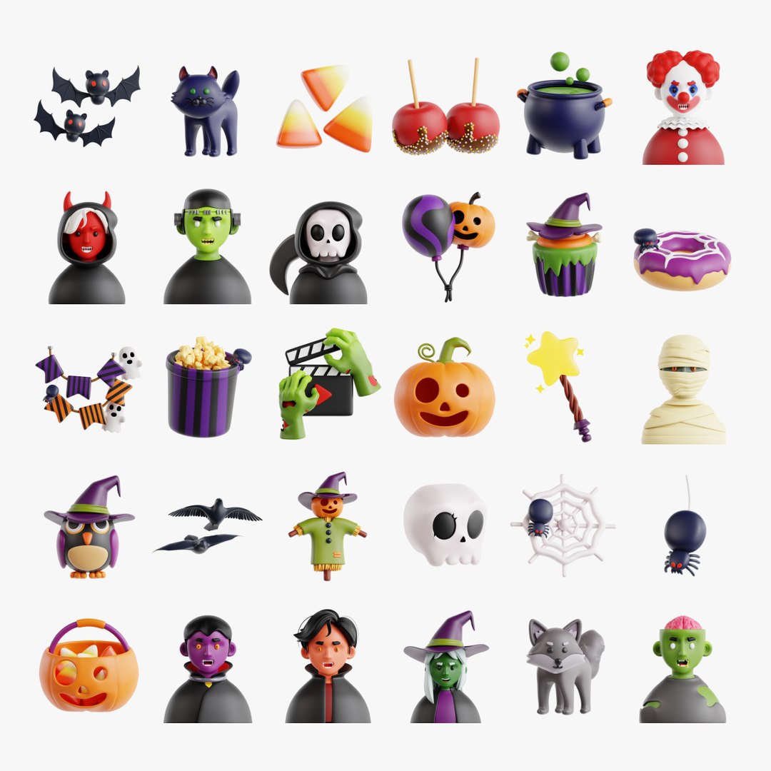 3D Spooky Halloween 3D Collection - TurboSquid 2291516