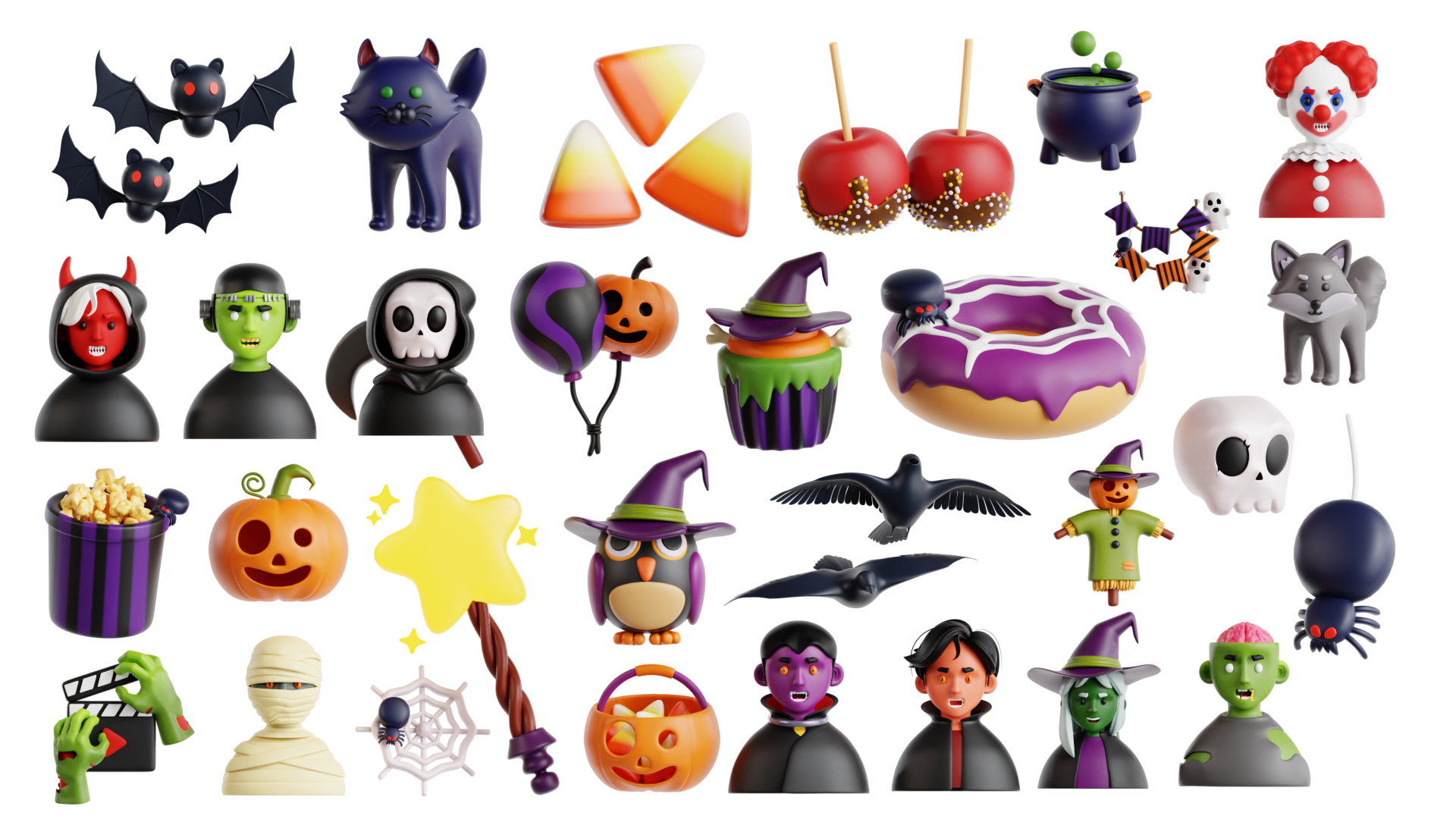 3D Spooky Halloween 3D Collection - TurboSquid 2291516