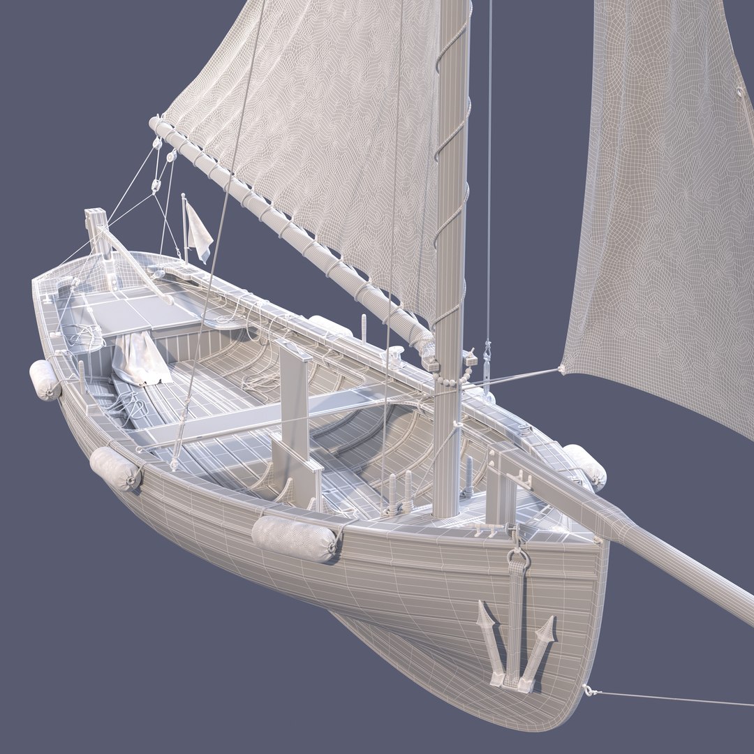 Boat sailboat sail 3D model - TurboSquid 1675601