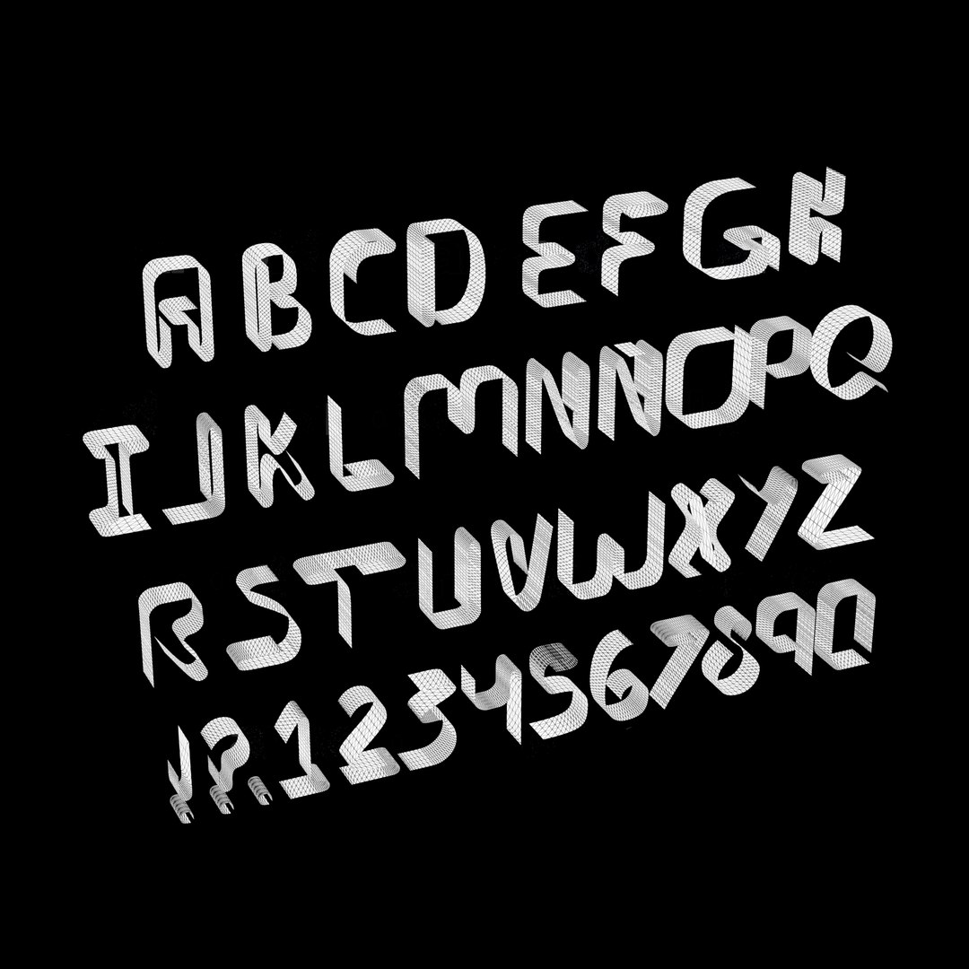 Free Flat Alphabet 3D Model - TurboSquid 1728013