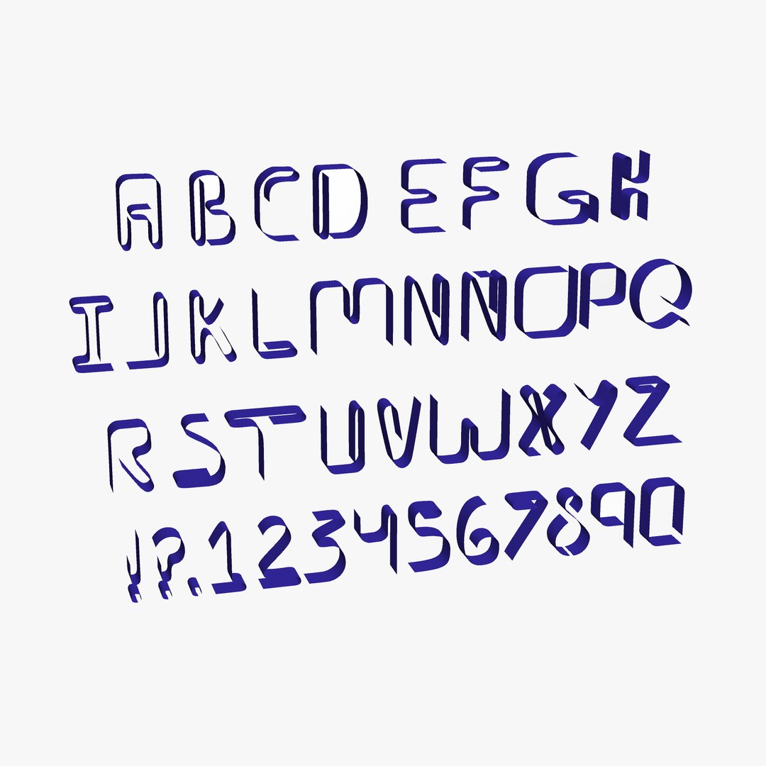 Free Flat Alphabet 3D Model - TurboSquid 1728013