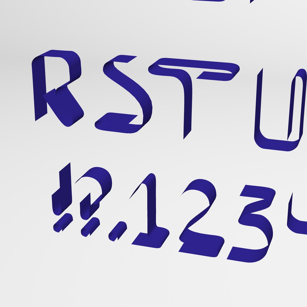 Free Flat Alphabet 3D Model - TurboSquid 1728013