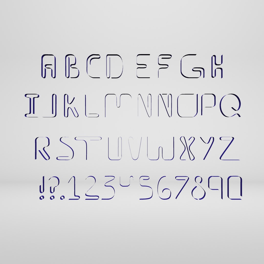 Free Flat Alphabet 3D Model - TurboSquid 1728013