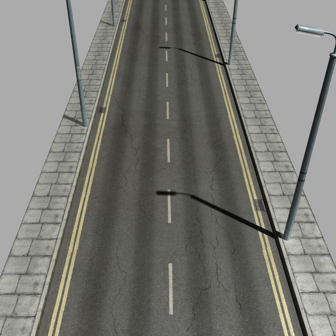Urban Street Crossroads 3d Model