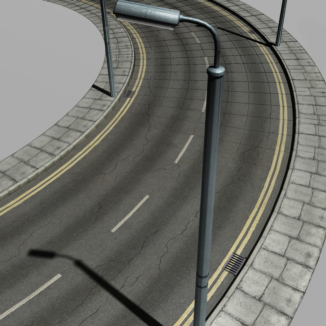 Urban Street Crossroads 3d Model