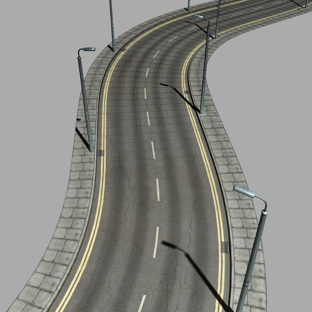 Urban Street Crossroads 3d Model