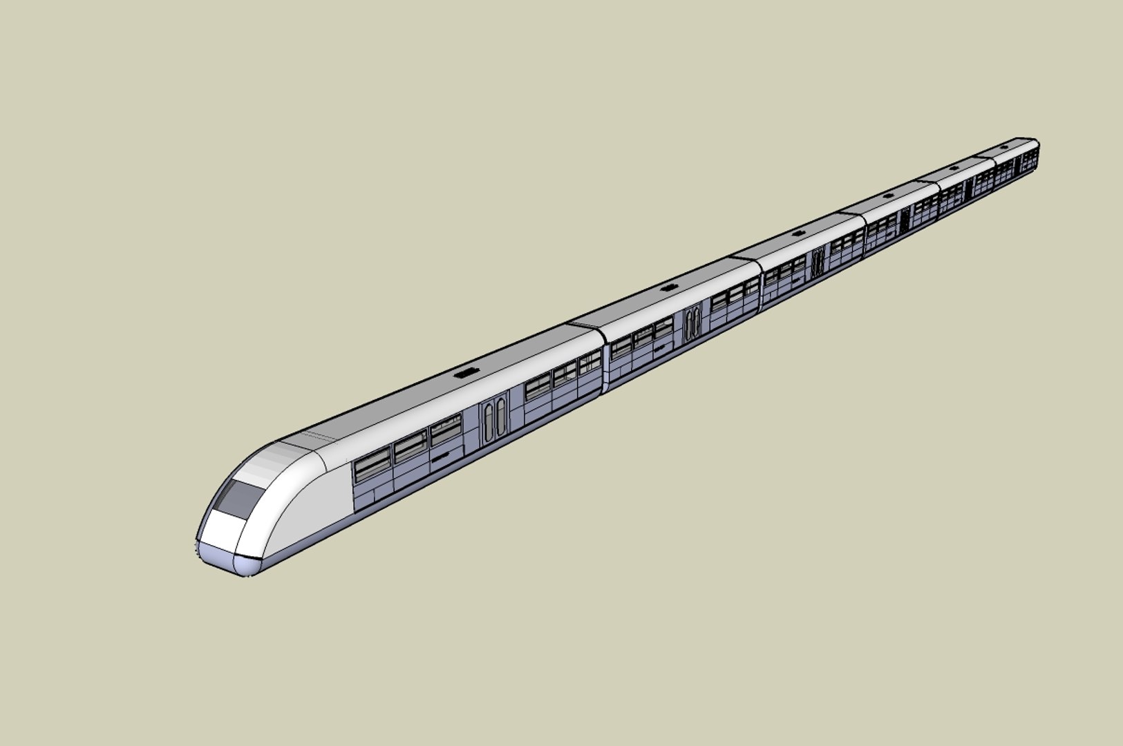 train 3d model