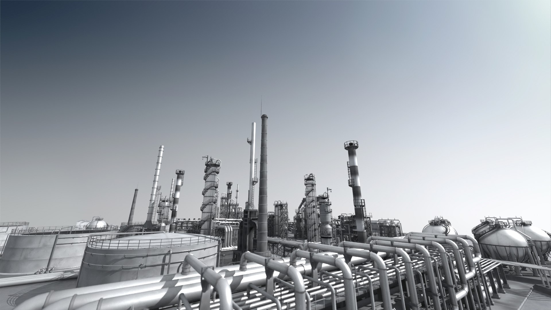 Metal Refinery Model - TurboSquid 2051345