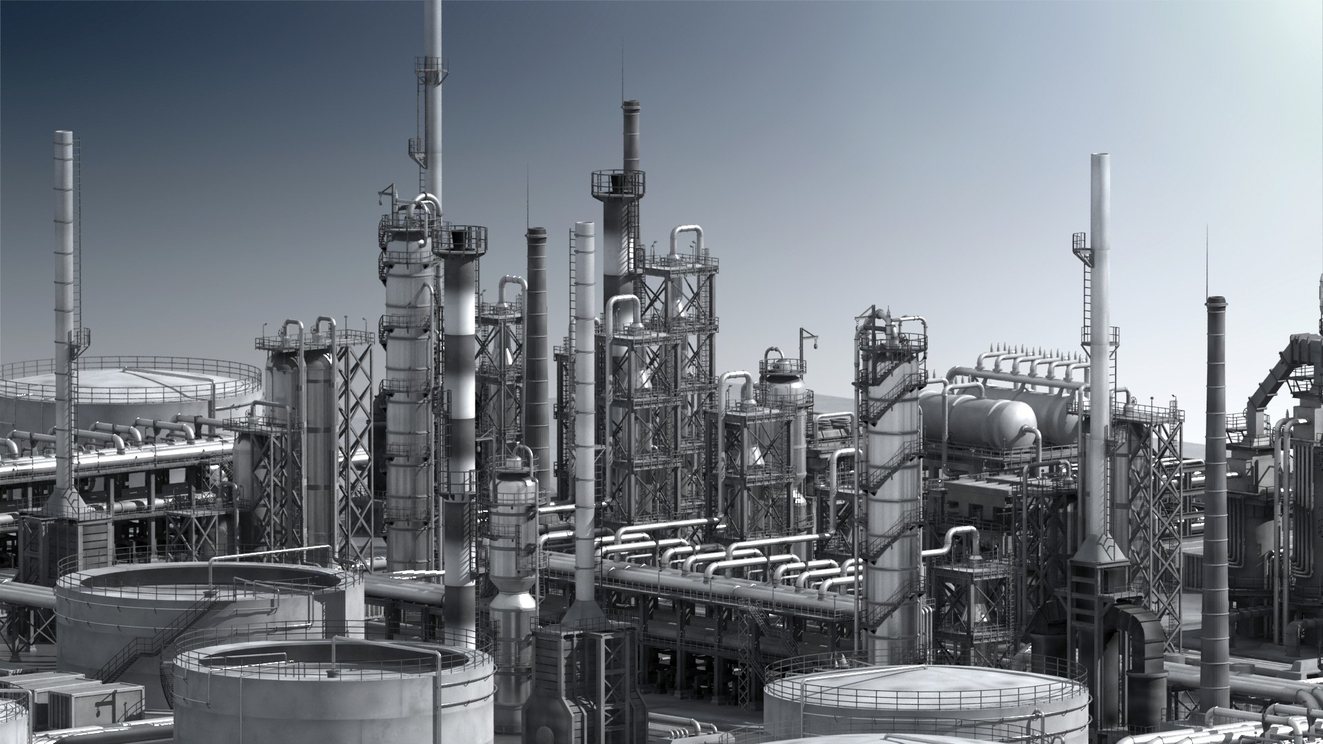 Metal Refinery Model - TurboSquid 2051345