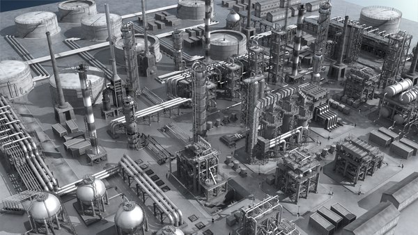 modelo 3d Metal Refinery - TurboSquid 2051345