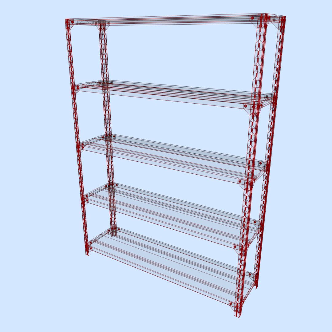 3d Model Of Shelving Storage