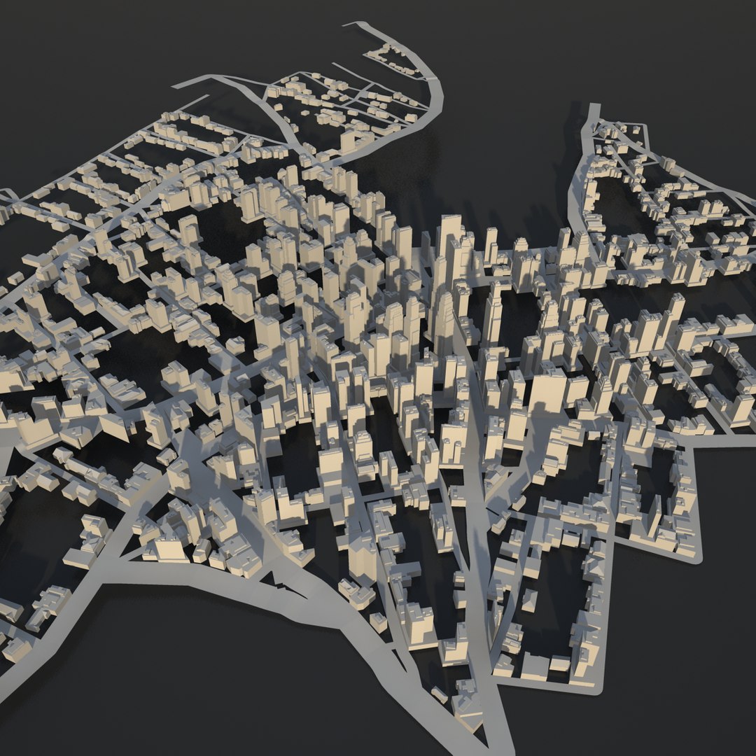 Obj Skyscraper City Scene