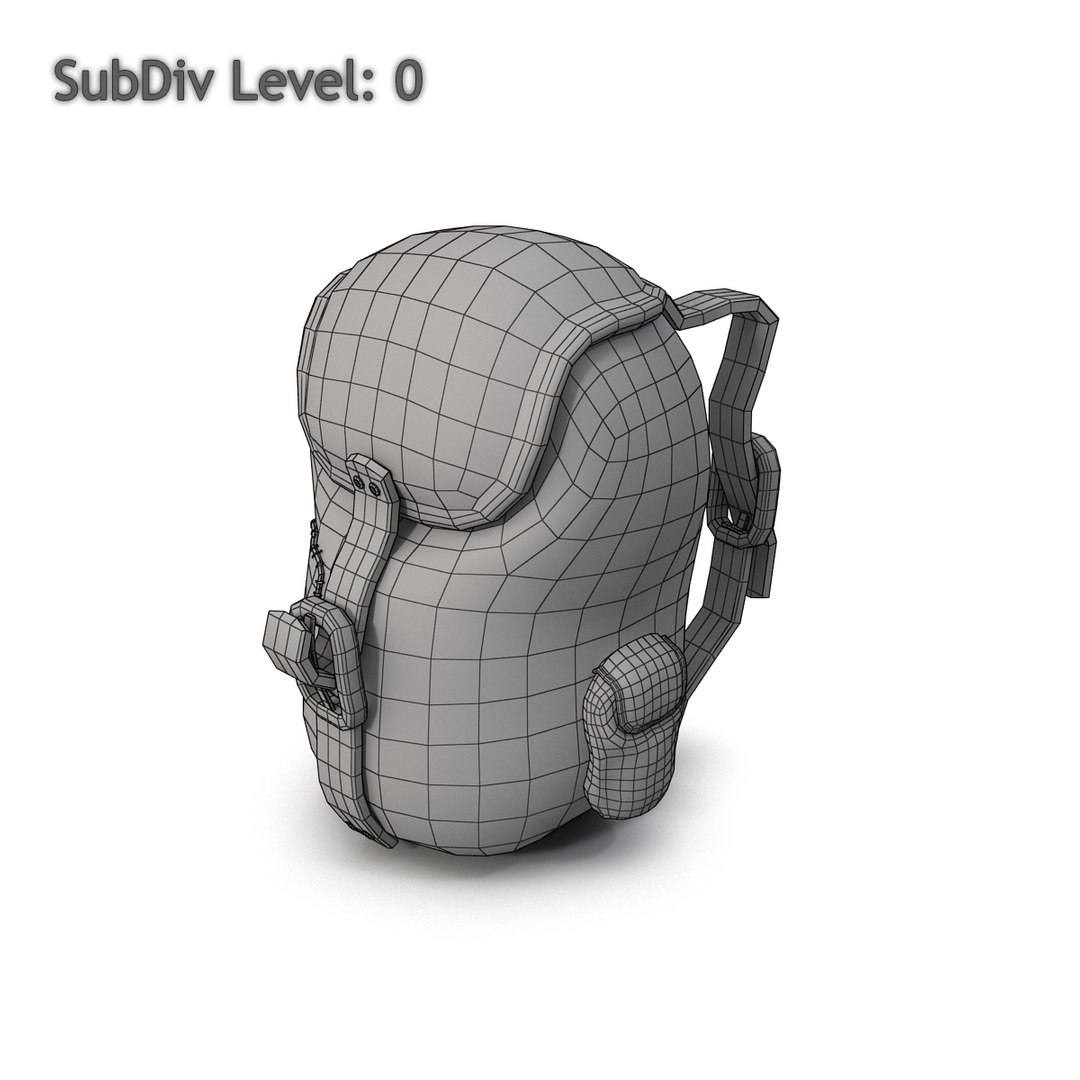 3d backpack cartoon
