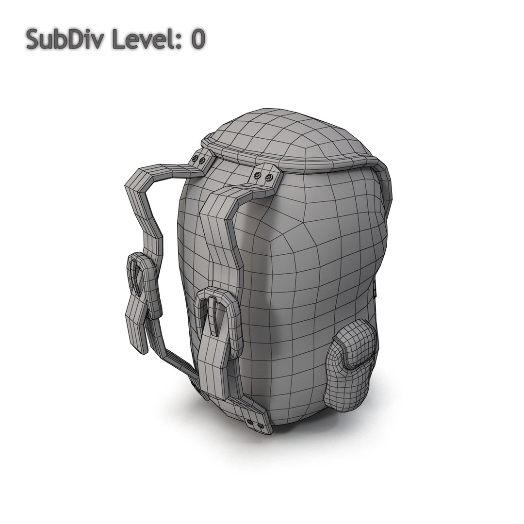 3d backpack cartoon