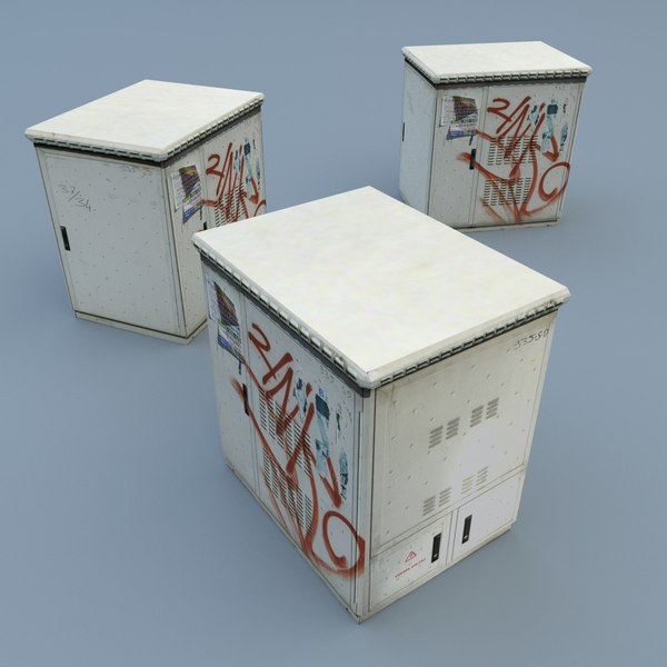 3d model street utility box