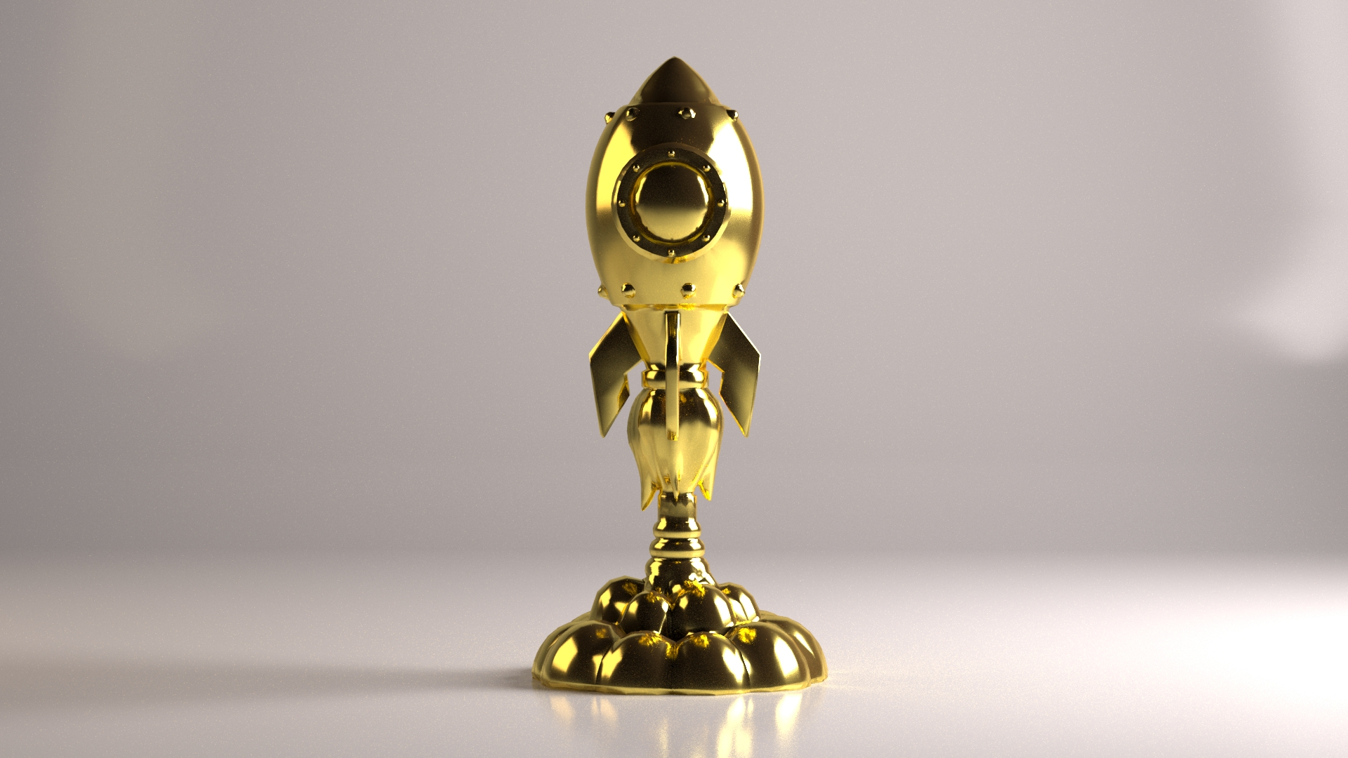 3D Rocket To The Moon Gold - TurboSquid 1986366
