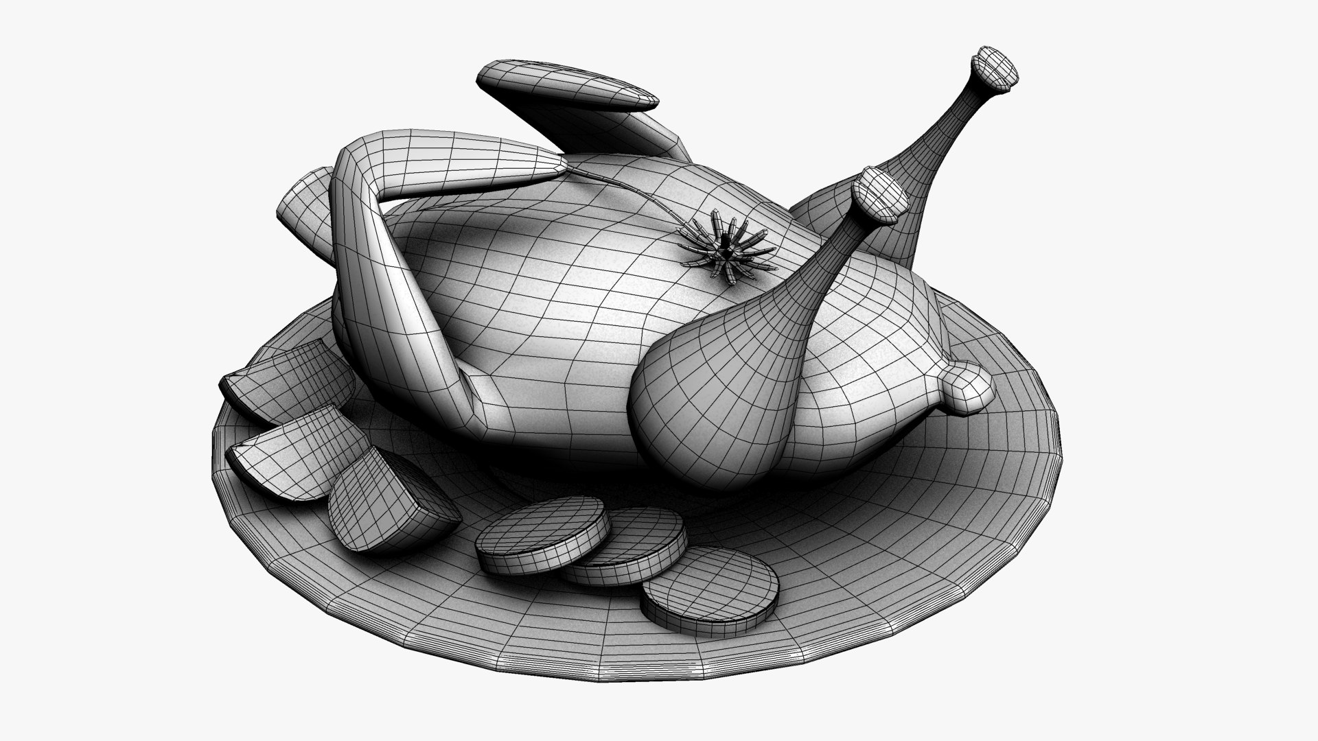 Fried Chicken Cartoon 3D Model - TurboSquid 1666105