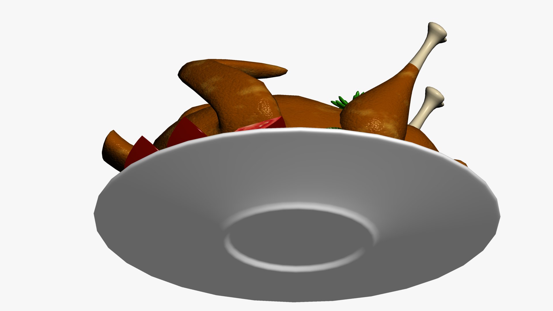 Fried Chicken Cartoon 3D Model - TurboSquid 1666105