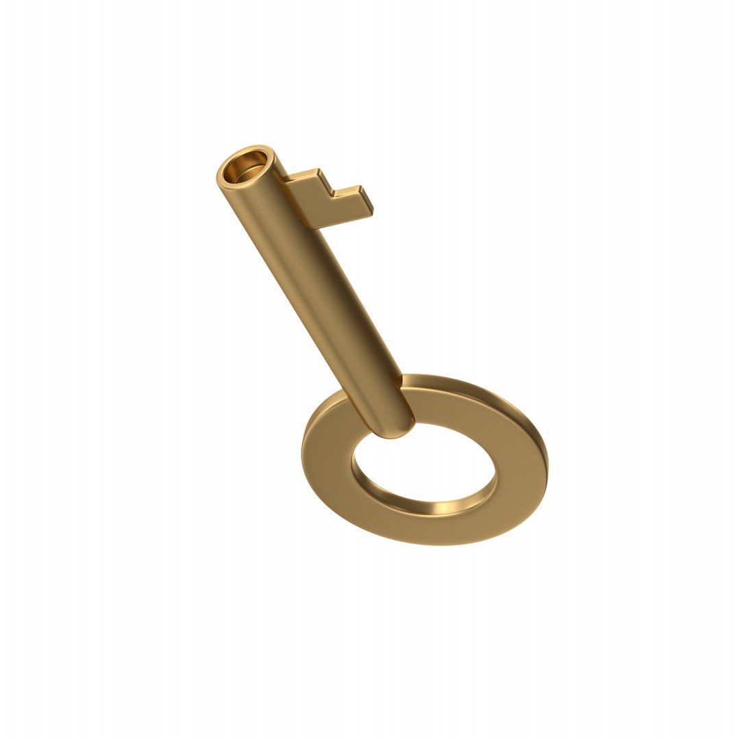 Gold Handcuff Key 3D - TurboSquid 2156533