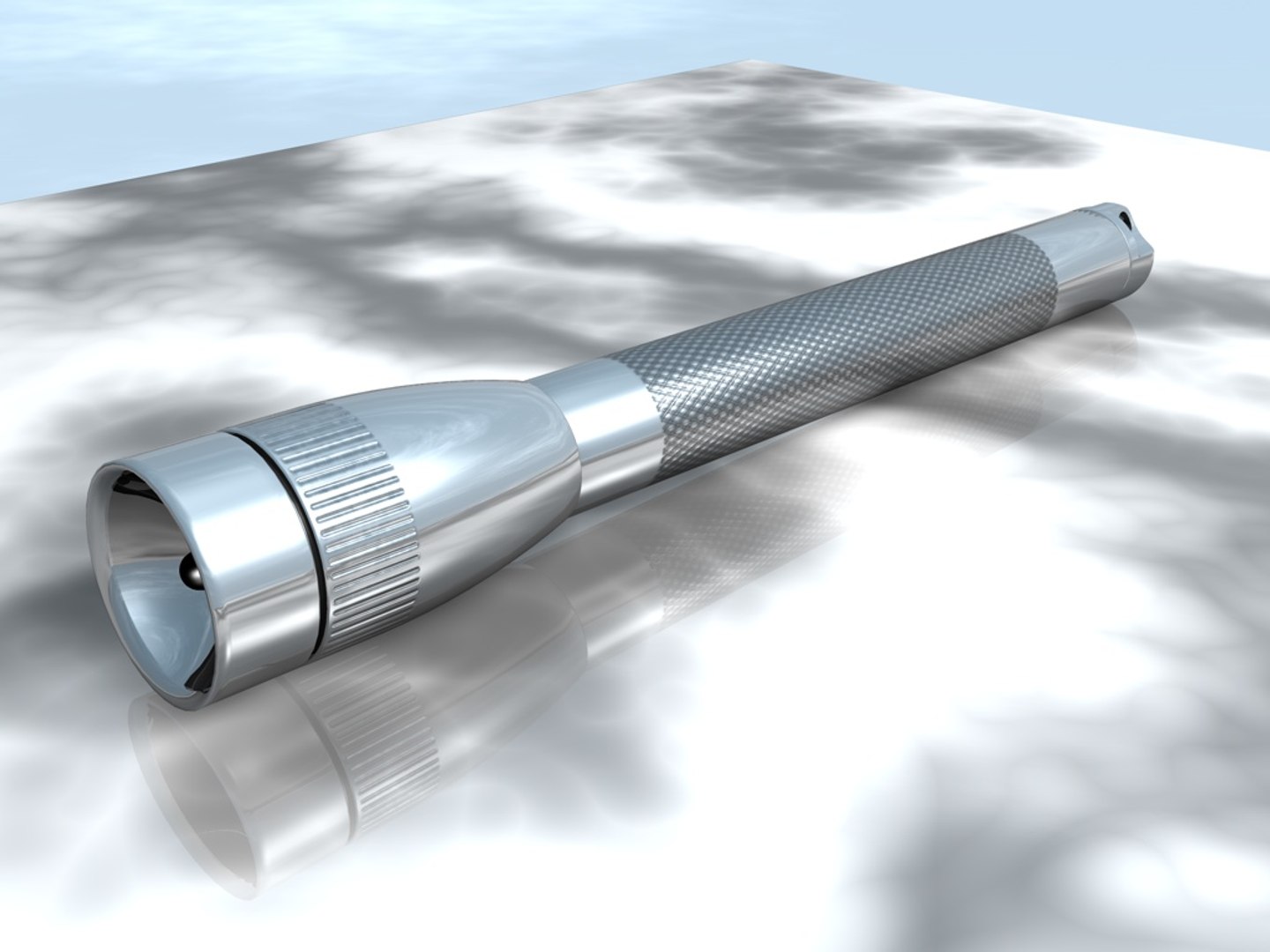 3d Model Mini Maglite Torch Light