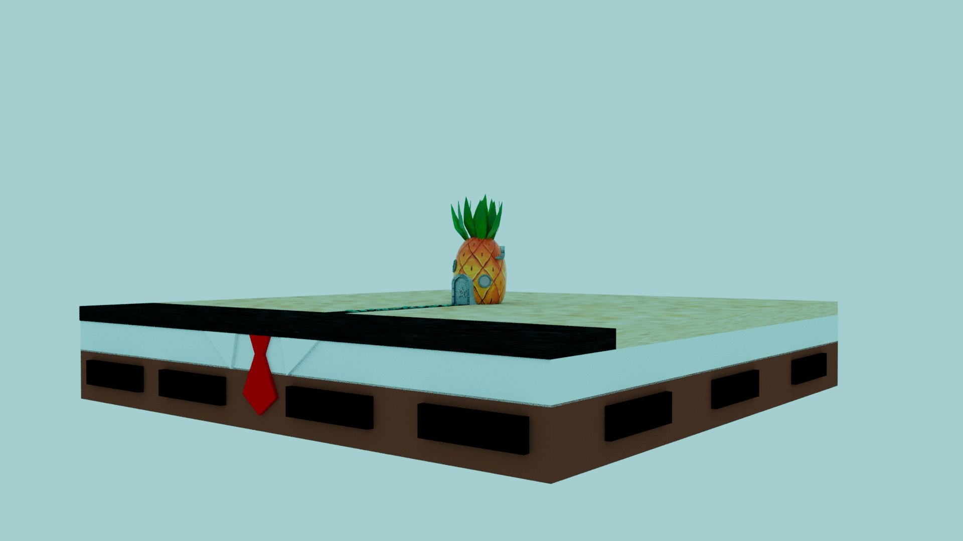 Spongebob House 3D Model - TurboSquid 1971926