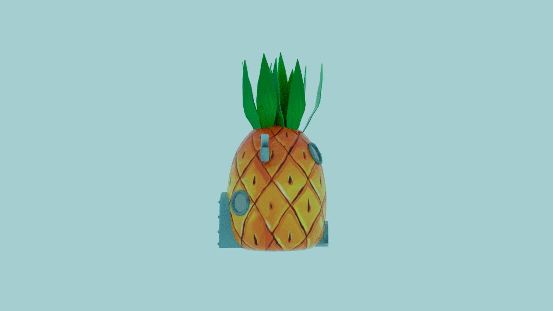 Spongebob House 3D Model - TurboSquid 1971926