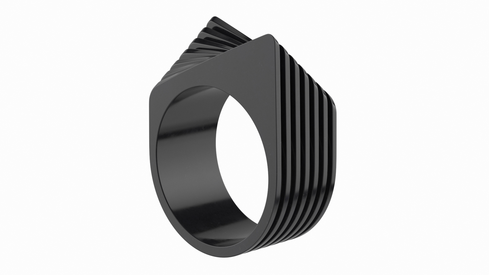 Sculptural Minimalist Design Ring Black 3D Model - TurboSquid 2466243