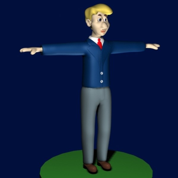 3d toon human male model