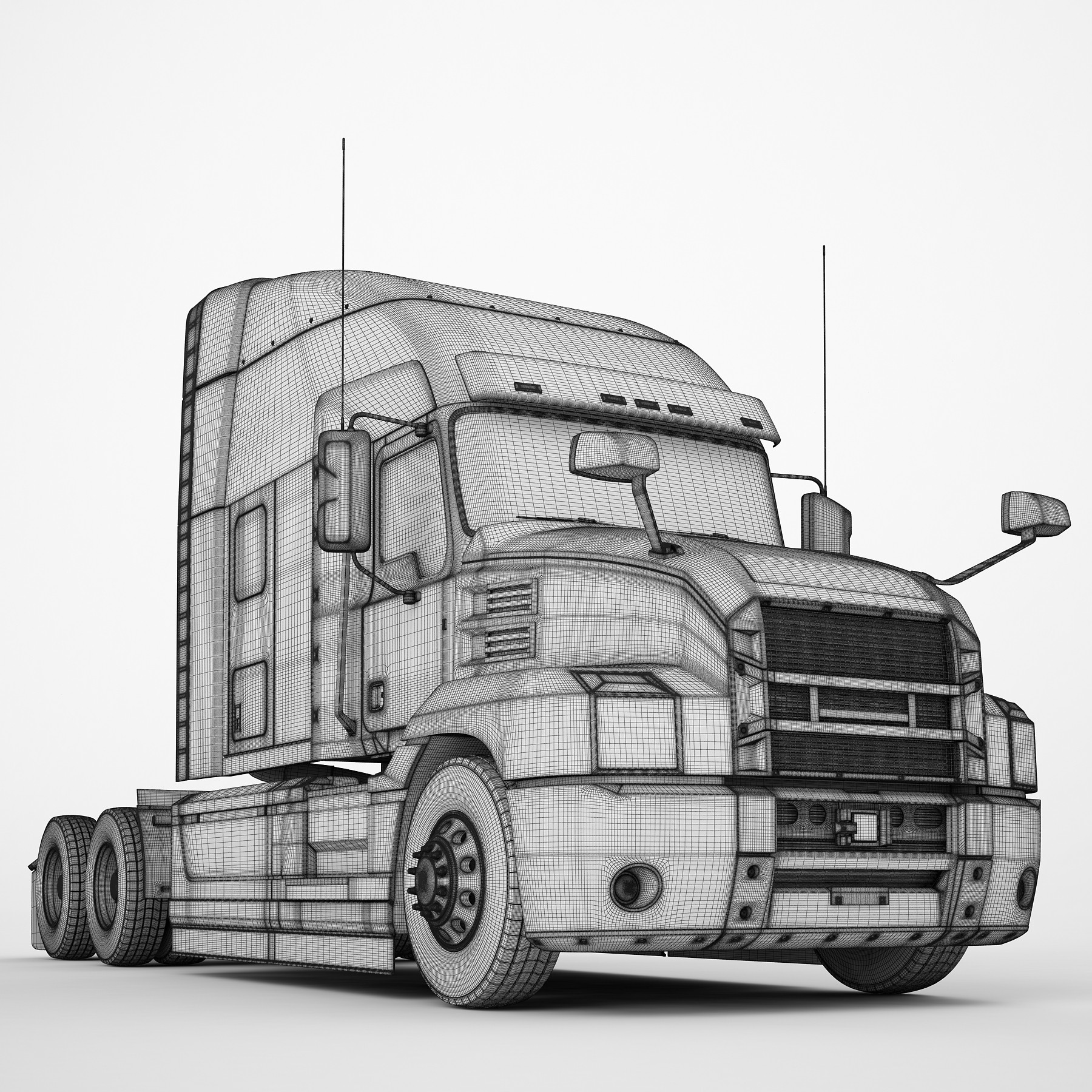 Semi truck generic 3D - TurboSquid 1679160