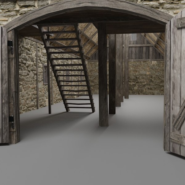 Medieval barn 3D model - TurboSquid 1662593