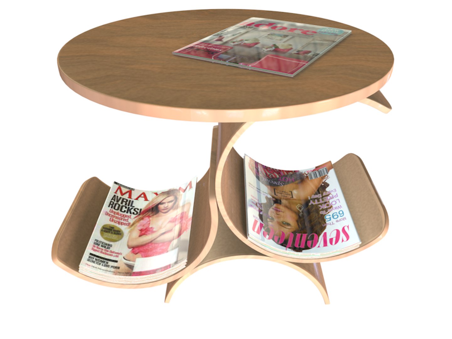 3d Wooden Magazine Table