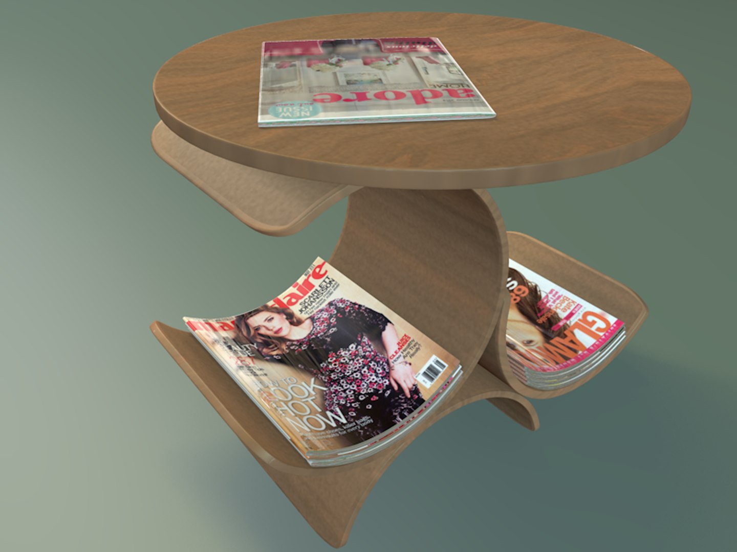3d Wooden Magazine Table